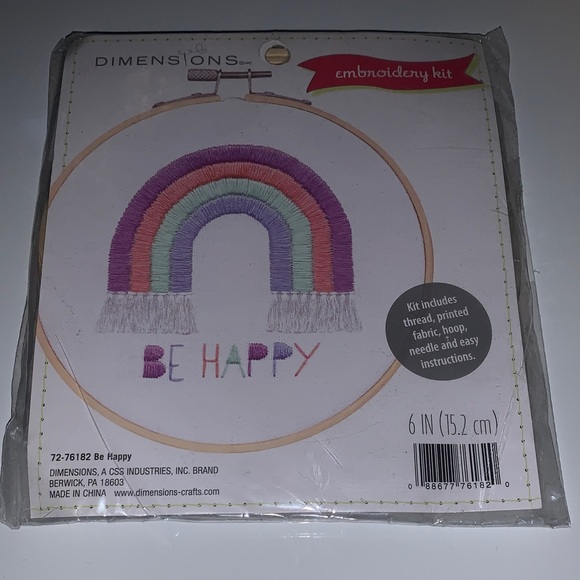 Dimensions | Other | Dimensions Embroidery Kit With Rainbow Design42 ...